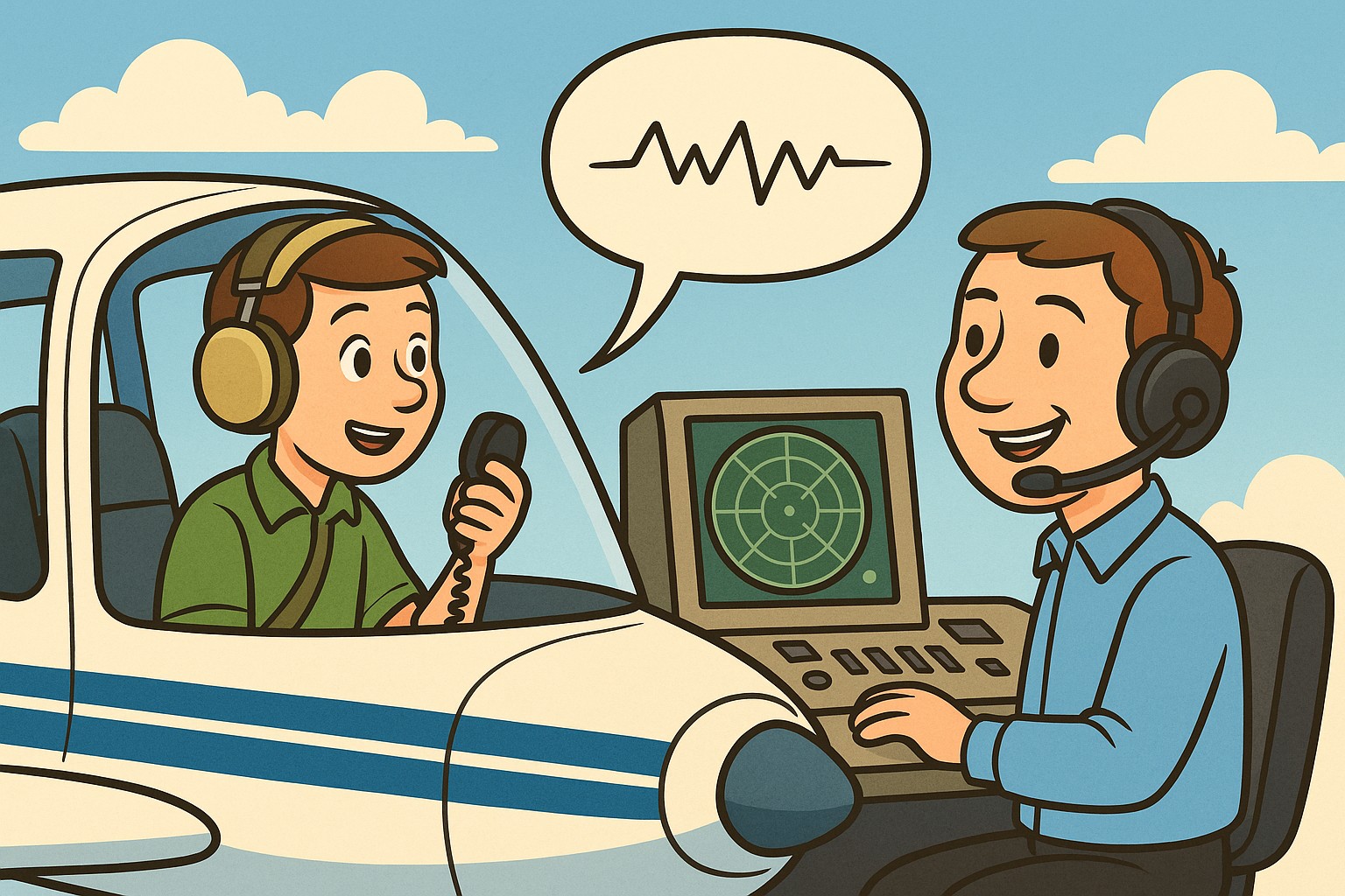 Sample ATC Communication for EFL Student Pilots